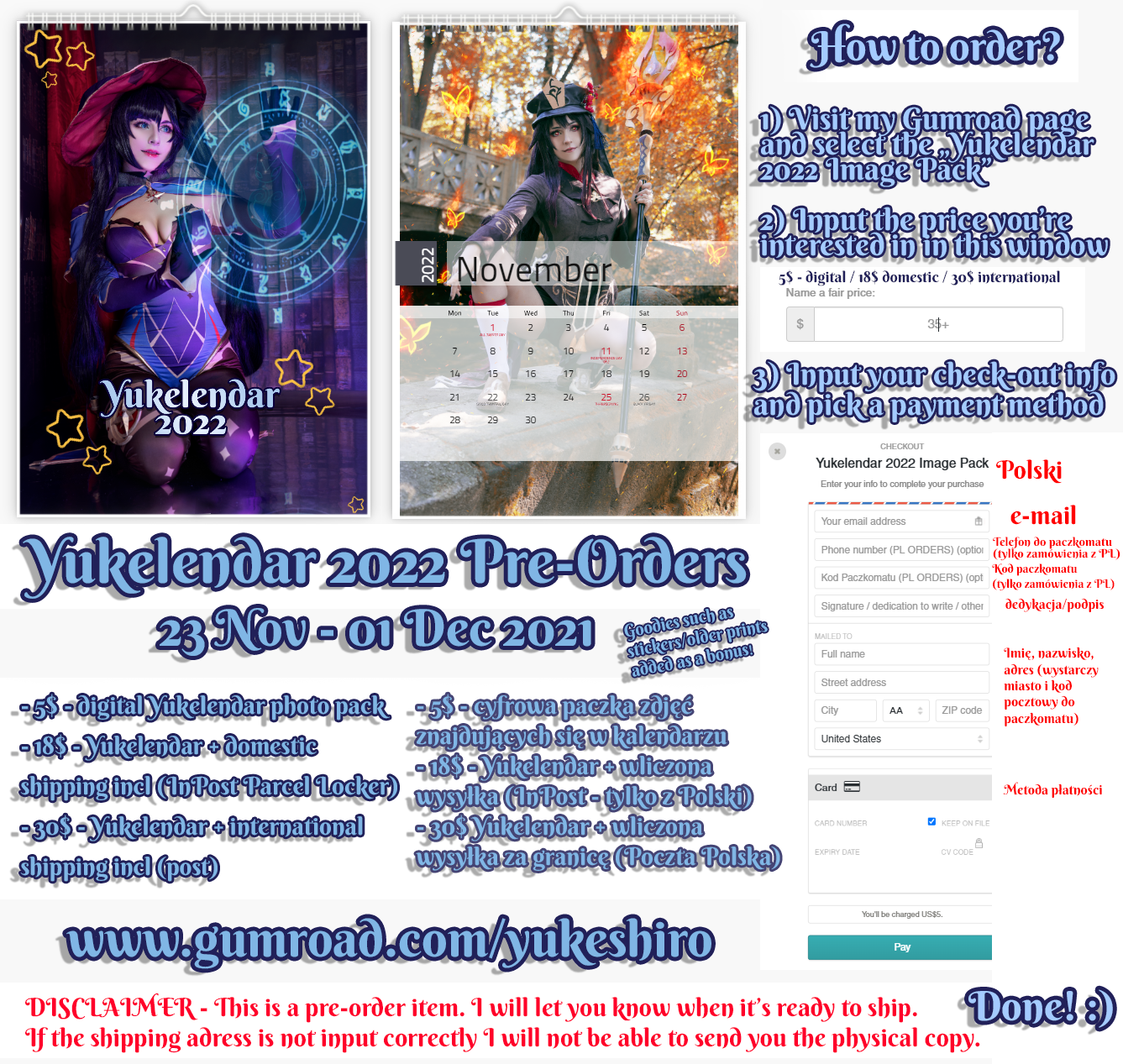 Yukelendar Pre-Orders are here! :3 - Yukeshiro