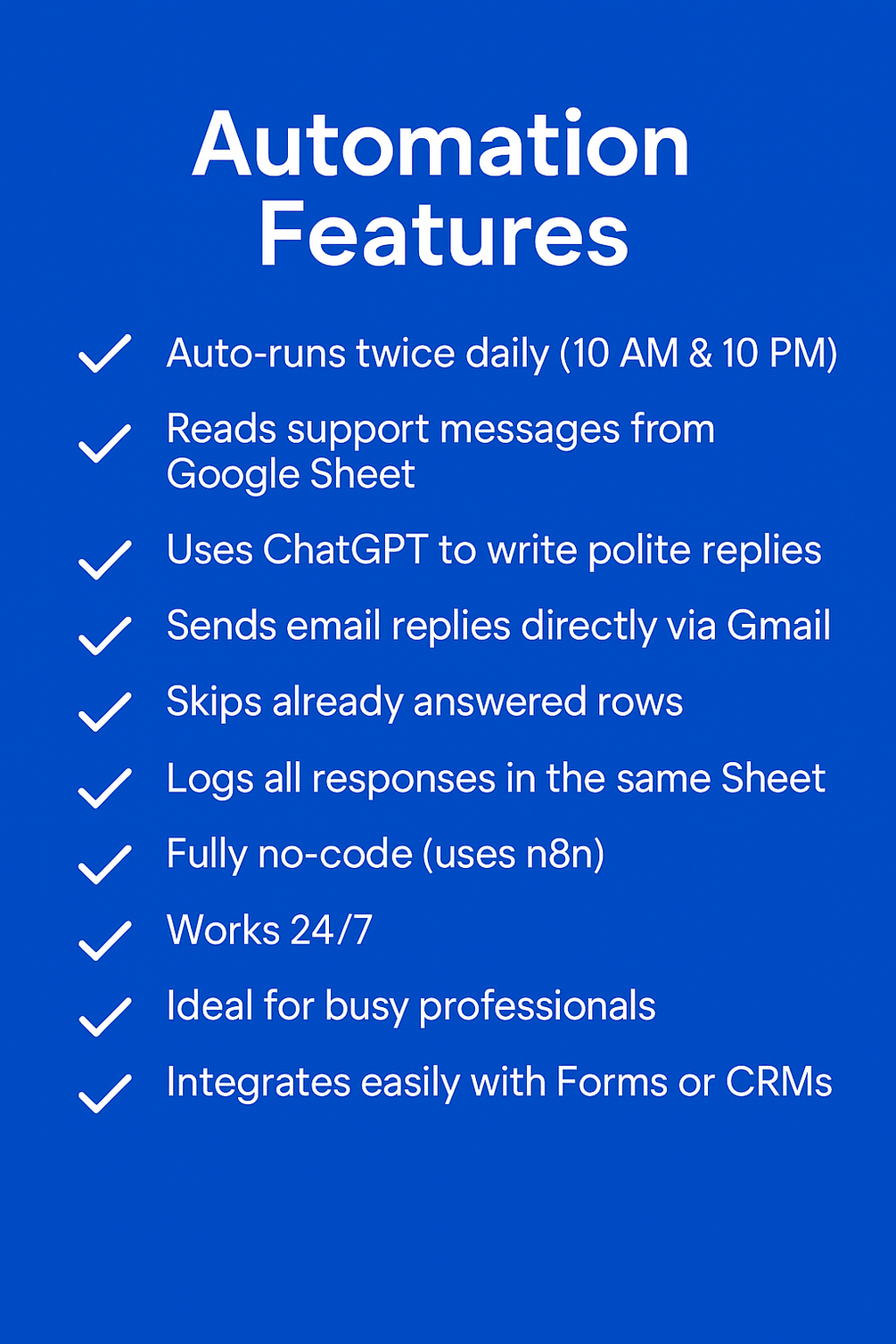AI Gmail Auto-Responder with ChatGPT + Google Sheets (n8n Template)