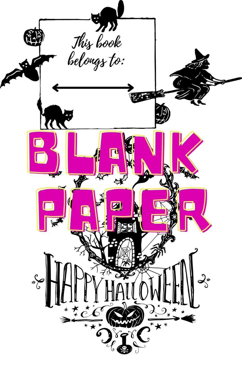 100 PAGES BLANK PAPER INTERIOR HALLWOEEN TRAVEL JOURNAL PDF for KDP