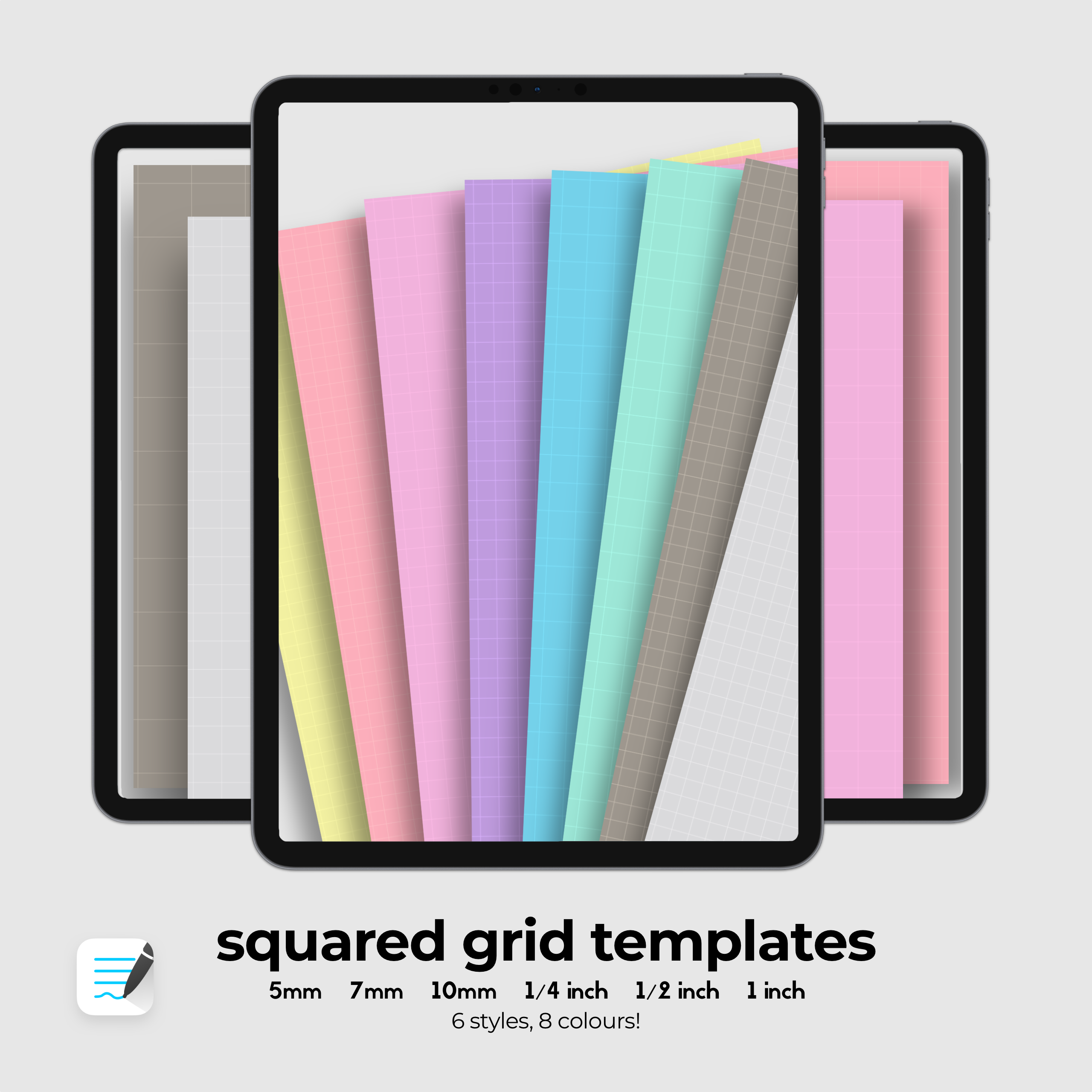 Launch: NEW Pastels (Square Grid Edition) Templates! - Discover Notes