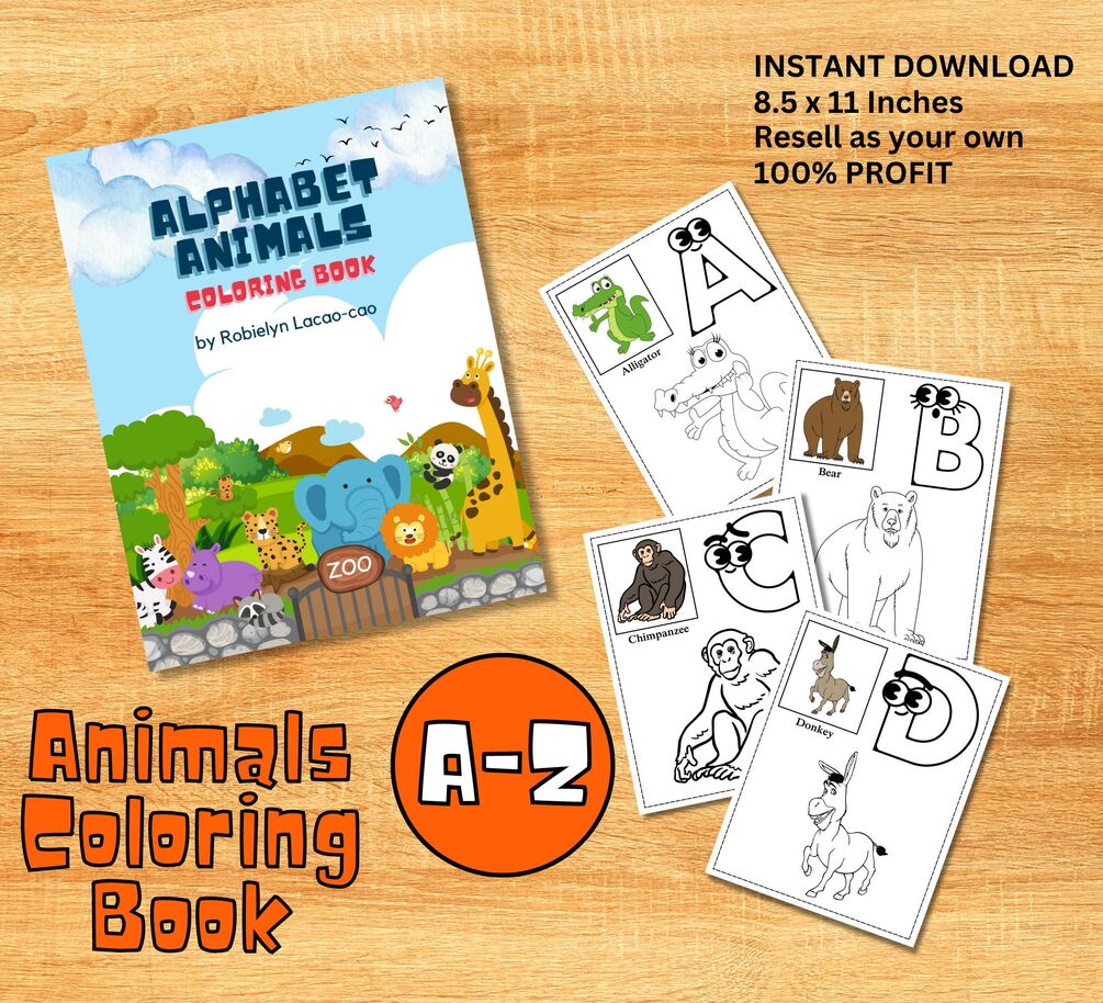 Alphabet Animals Coloring Book