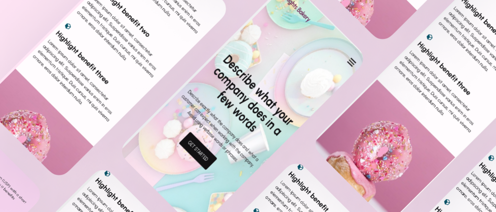 Delights Bakery Landing Homepage