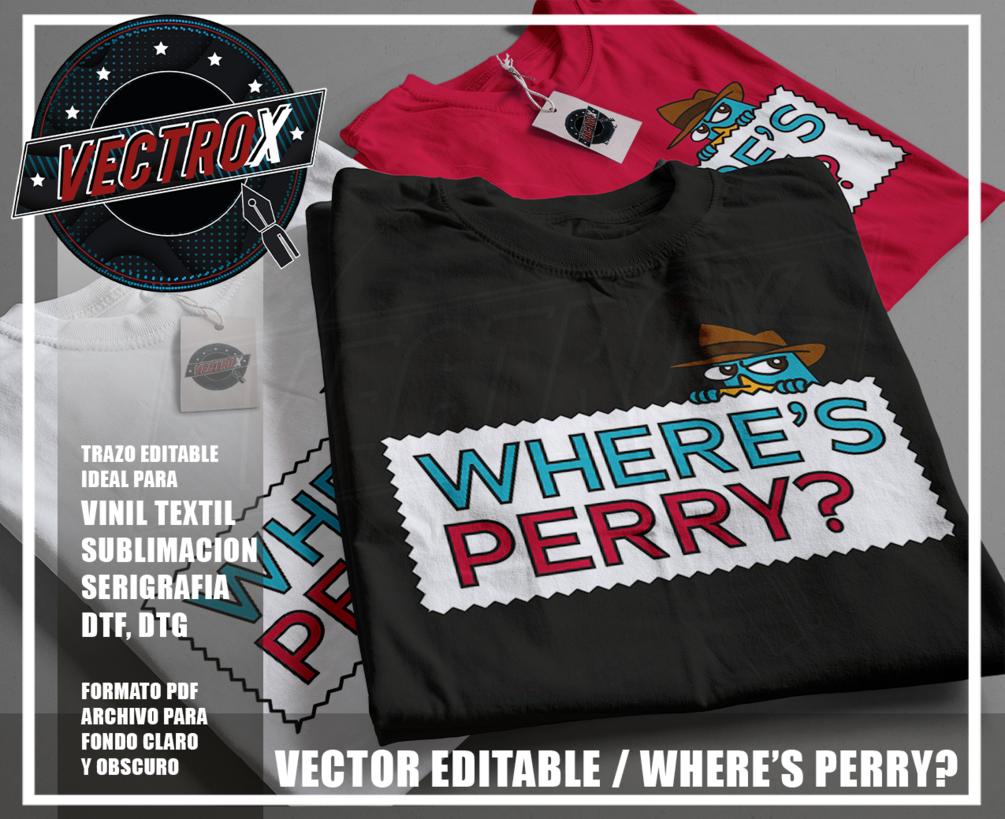 Vector Editable - Where'S Perry