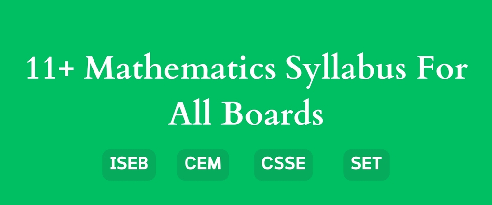 11+ Mathematics Syllabus Free - Download