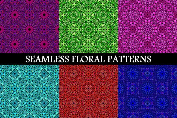 6 Seamless Floral Patterns by David Zydd