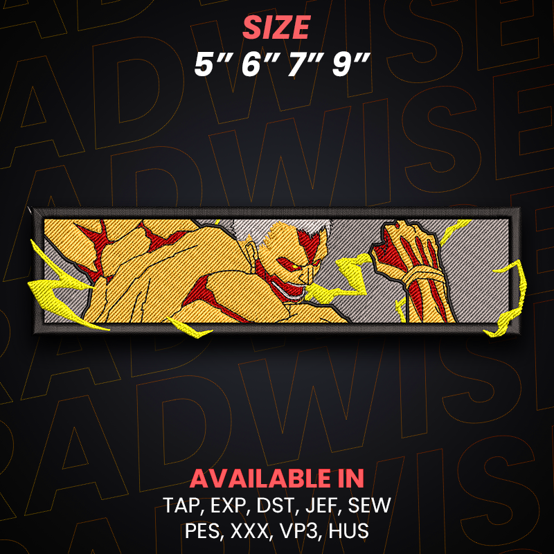 Attack on Titan TITAN Inspired Embroidery Design, Machine Embroidery ...