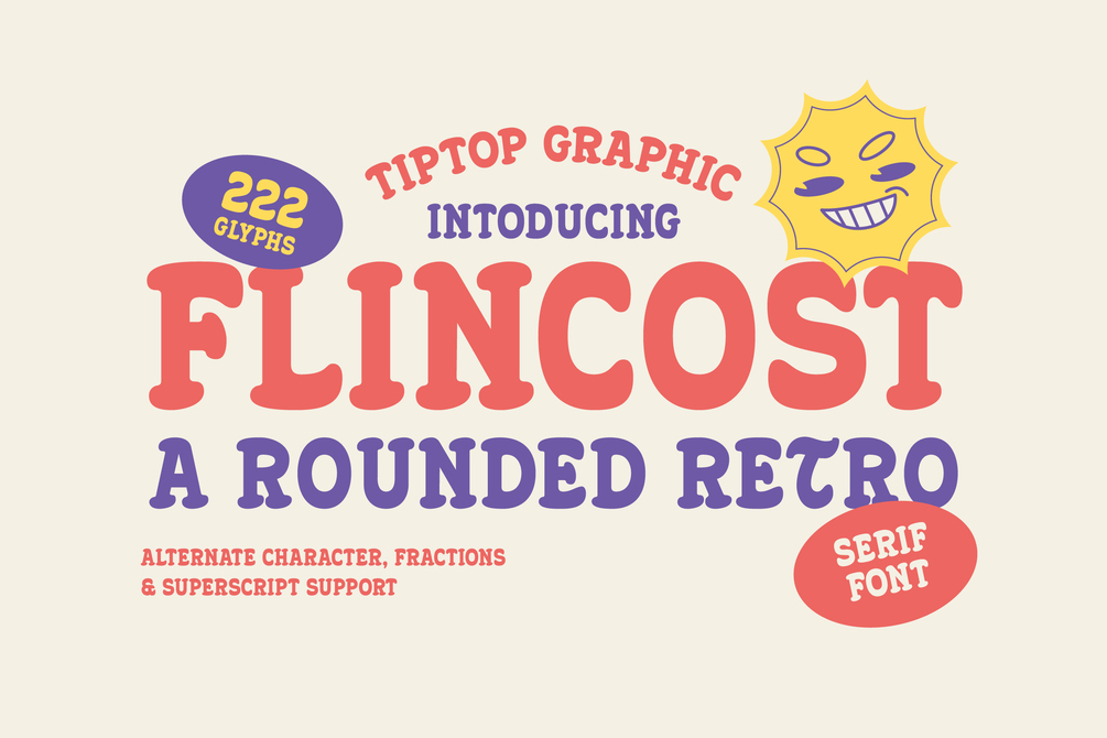 Flincost – Rounded Retro Font