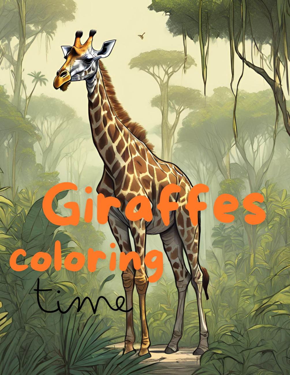 Giraffes Coloring Book(Kids)
