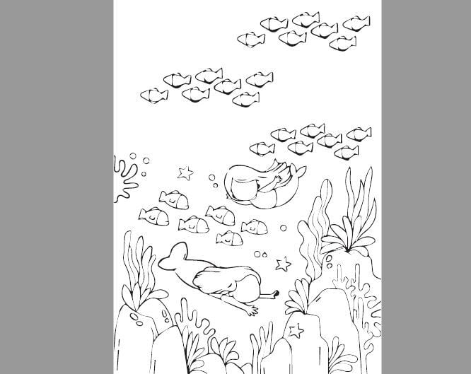 "Ocean Adventures: A Day in the Sea Coloring Book for Kids"