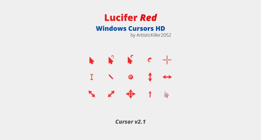 Lucifer v2.1 Red Cursor HD Windows 11/10/7
