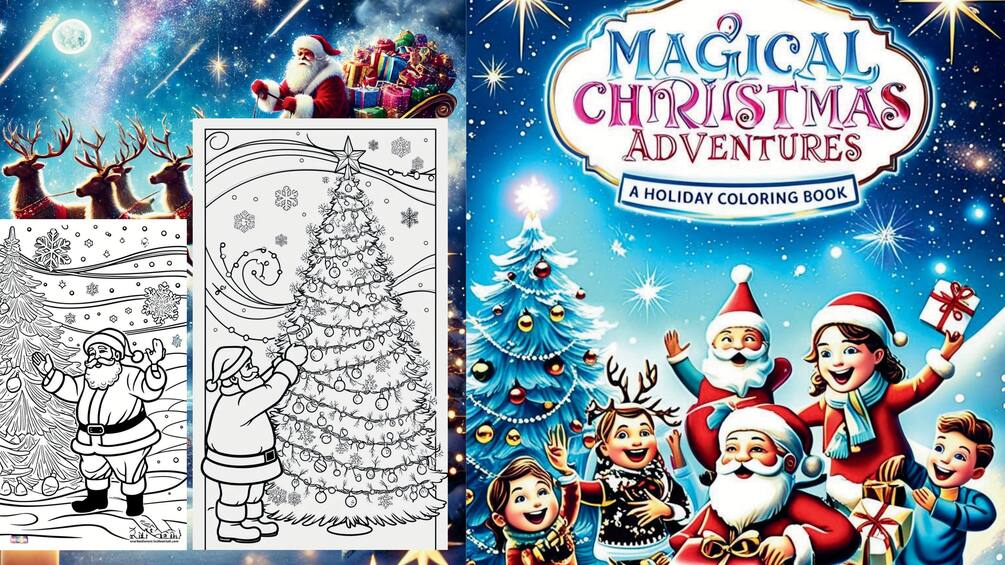 Magical Christmas Adventures_ a Holiday Coloring Book for Kids and Families