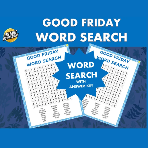 FREE Good Friday Word Search: Sunday School Activity (Printable PDF)