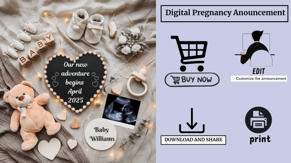 Announcement of pregnancy template