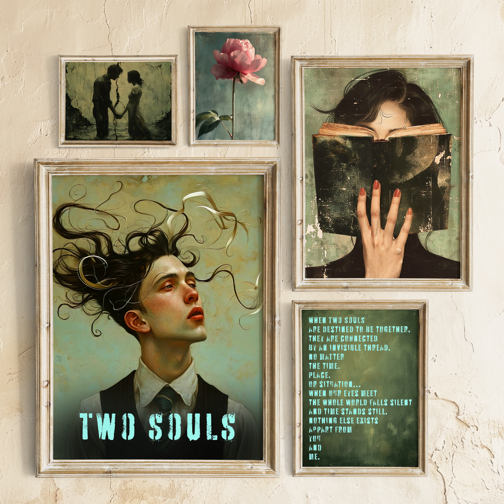 TWO SOULS: Set of 5 printable artworks