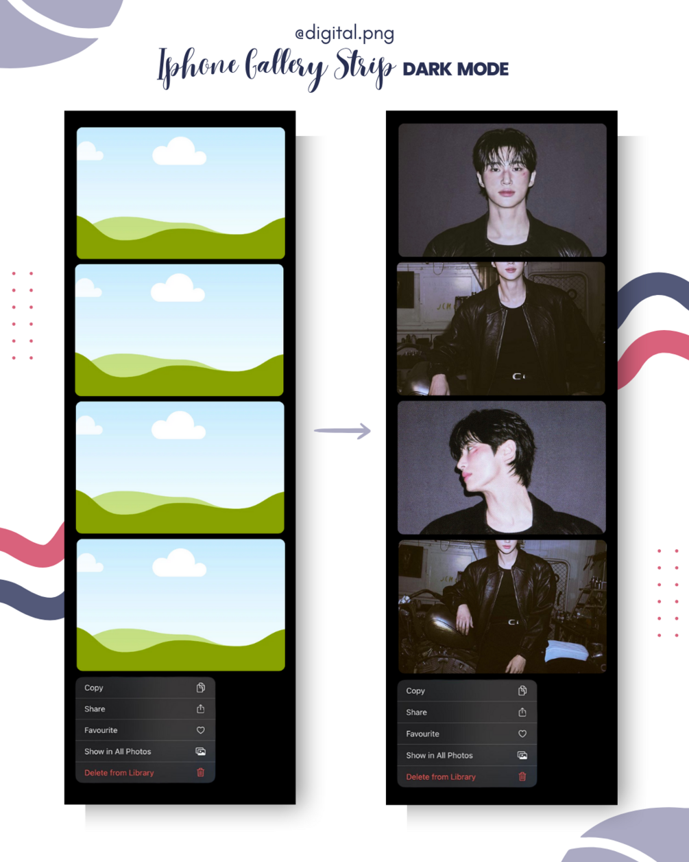 Spotify Photostrip Templates - Dark Mode