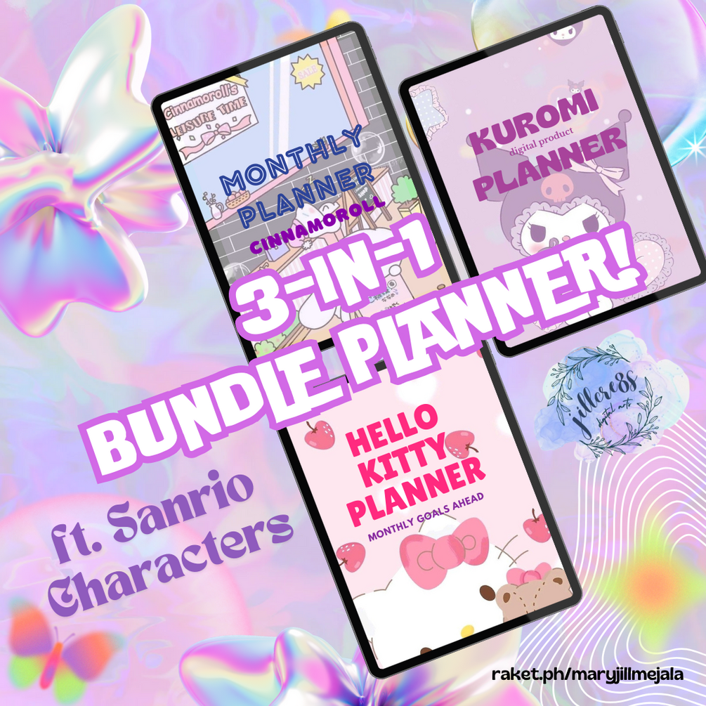 3-in-1 Bundle Planner ft. Sanrio Characters!💗