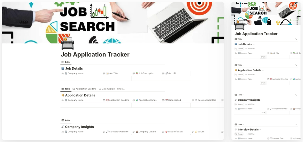 [Notion Template] Job Application Tracker