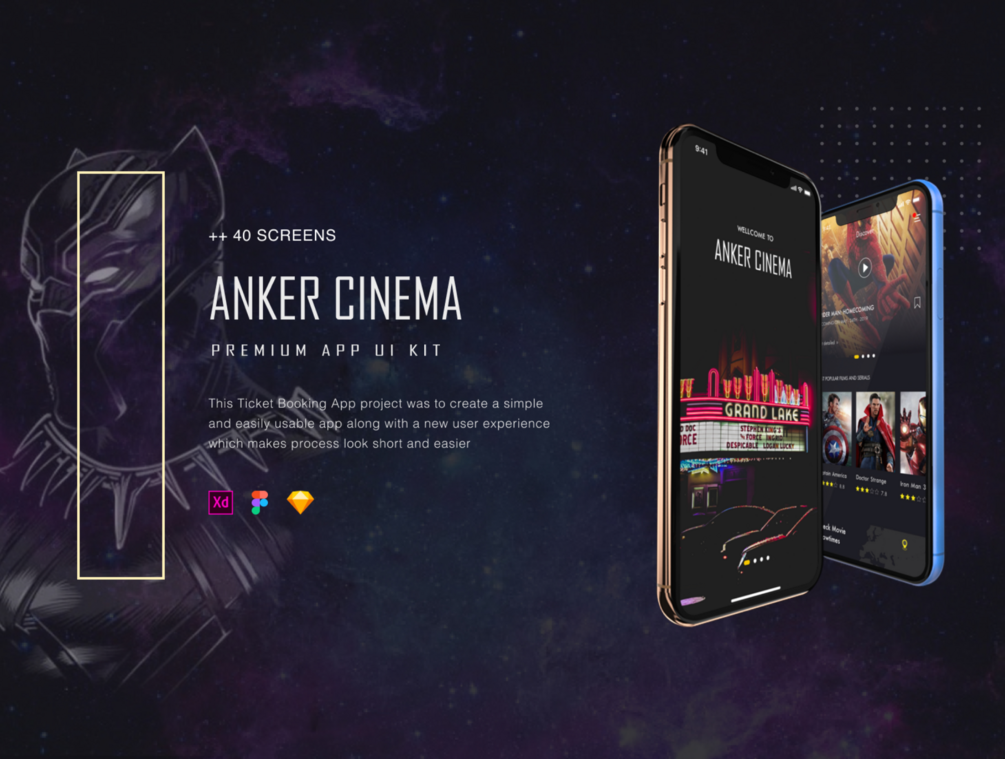 Anker - Cinema Ticket Booking App UI Kit