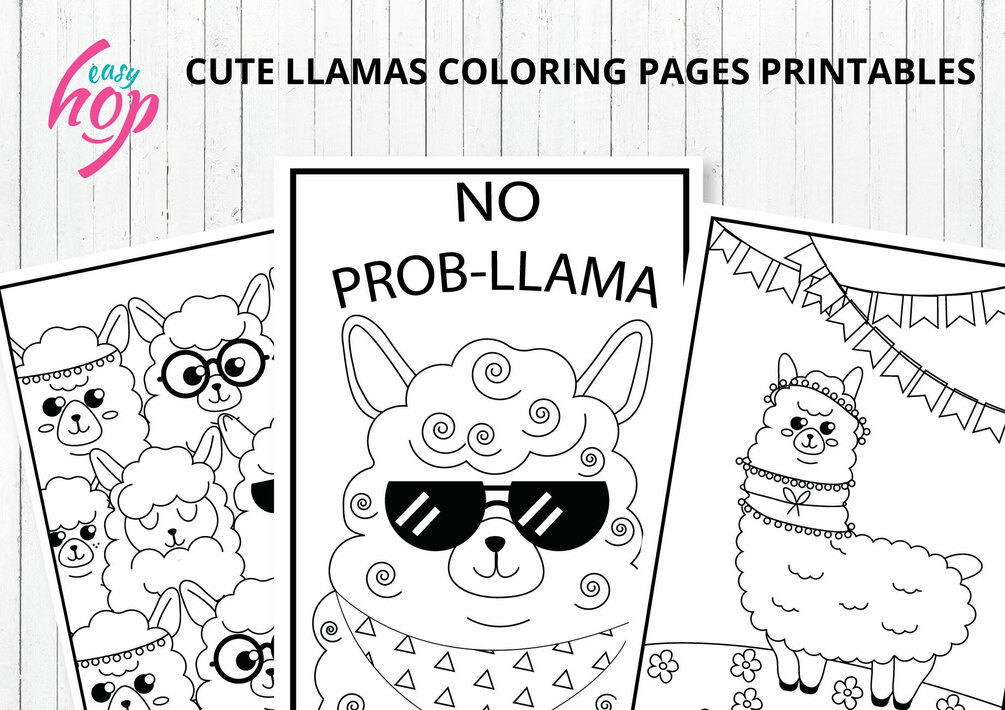 Llamas coloring pages