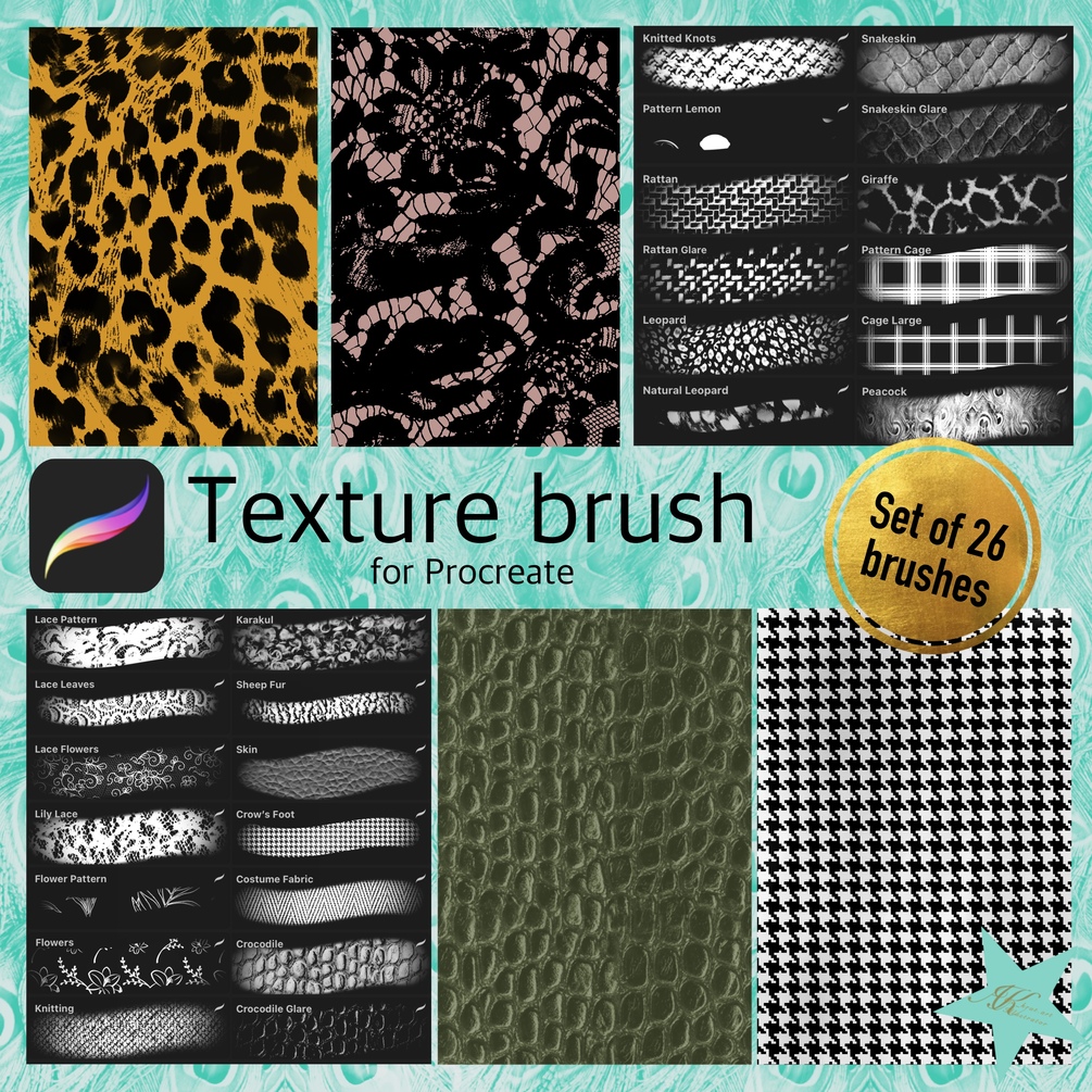 Procreate texture brushes set