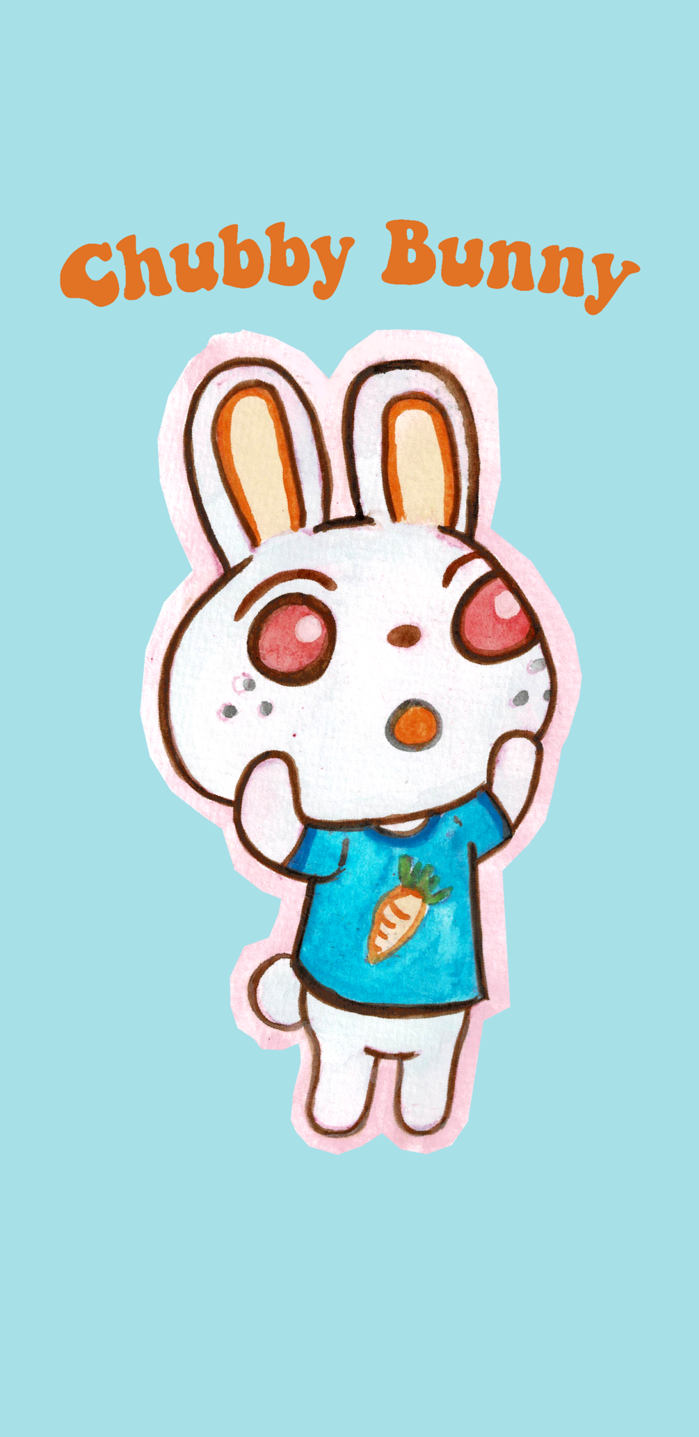 "Chubby Bunny" Ruby wallpaper ACNH