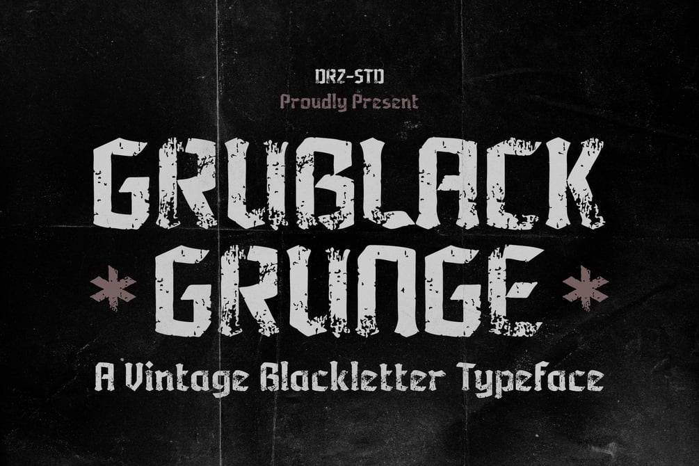 Grublack – Vintage Blackletter Typeface Font