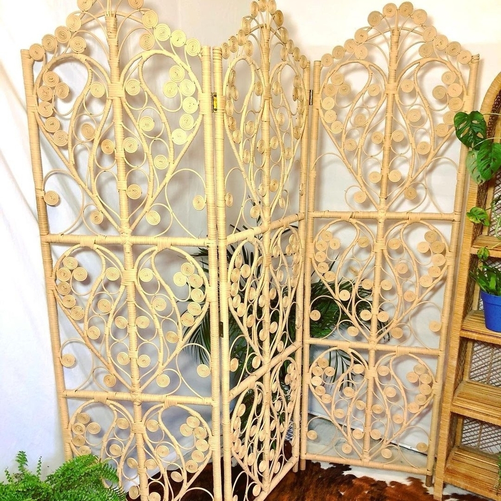 Cane Room Divider 3 Panels