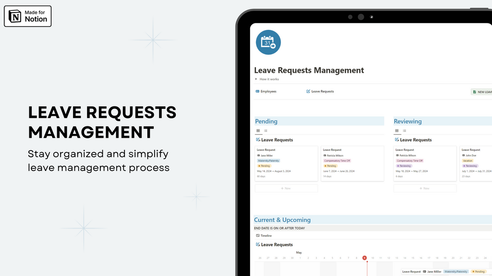 Leave Requests Management [Notion Template]