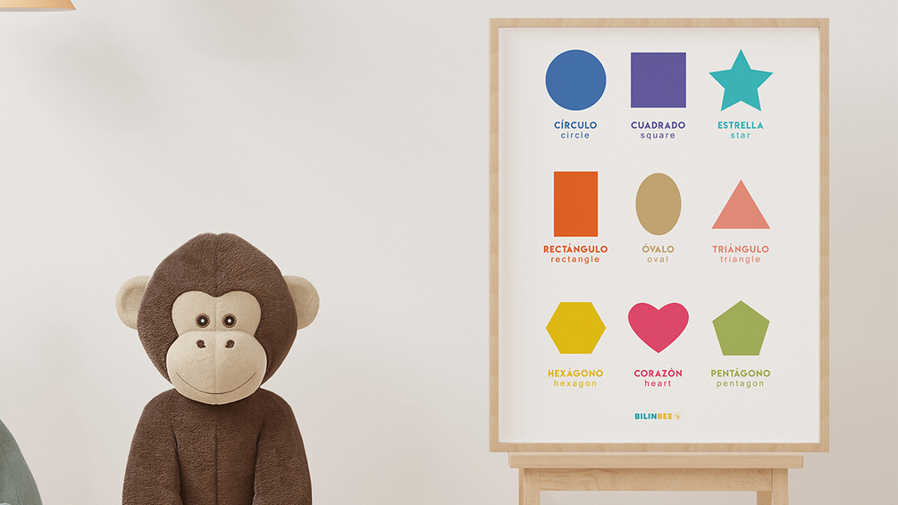 Bilingual Poster, Spanish & English, Shapes