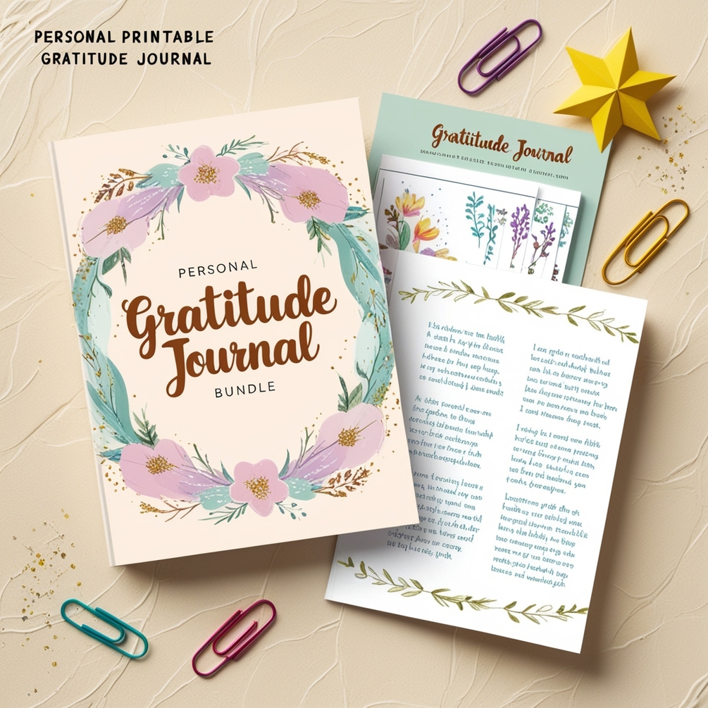 Personal Printable Gratitude Journal Bundle