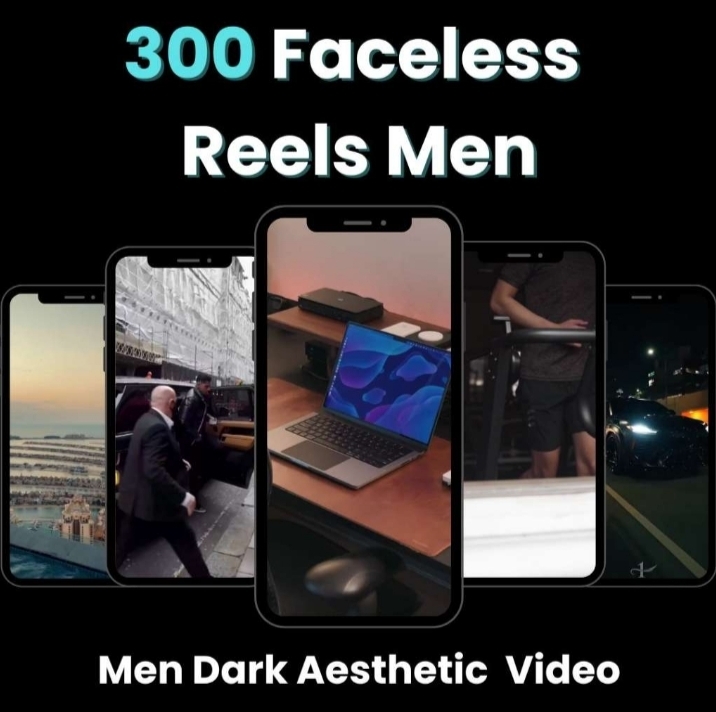 300++ Faceless Reels PLR | Men Dark Aesthetic | Free reselling