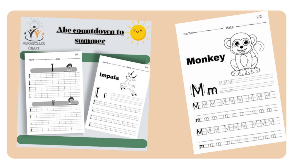 ABC countdown to summer, alphabet tracing editable end of year abc ...