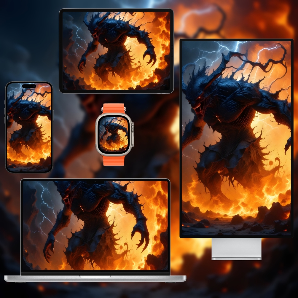 Infernal Vortex Creature Custom-Fit Digital Art Pack – Dark Fantasy and ...