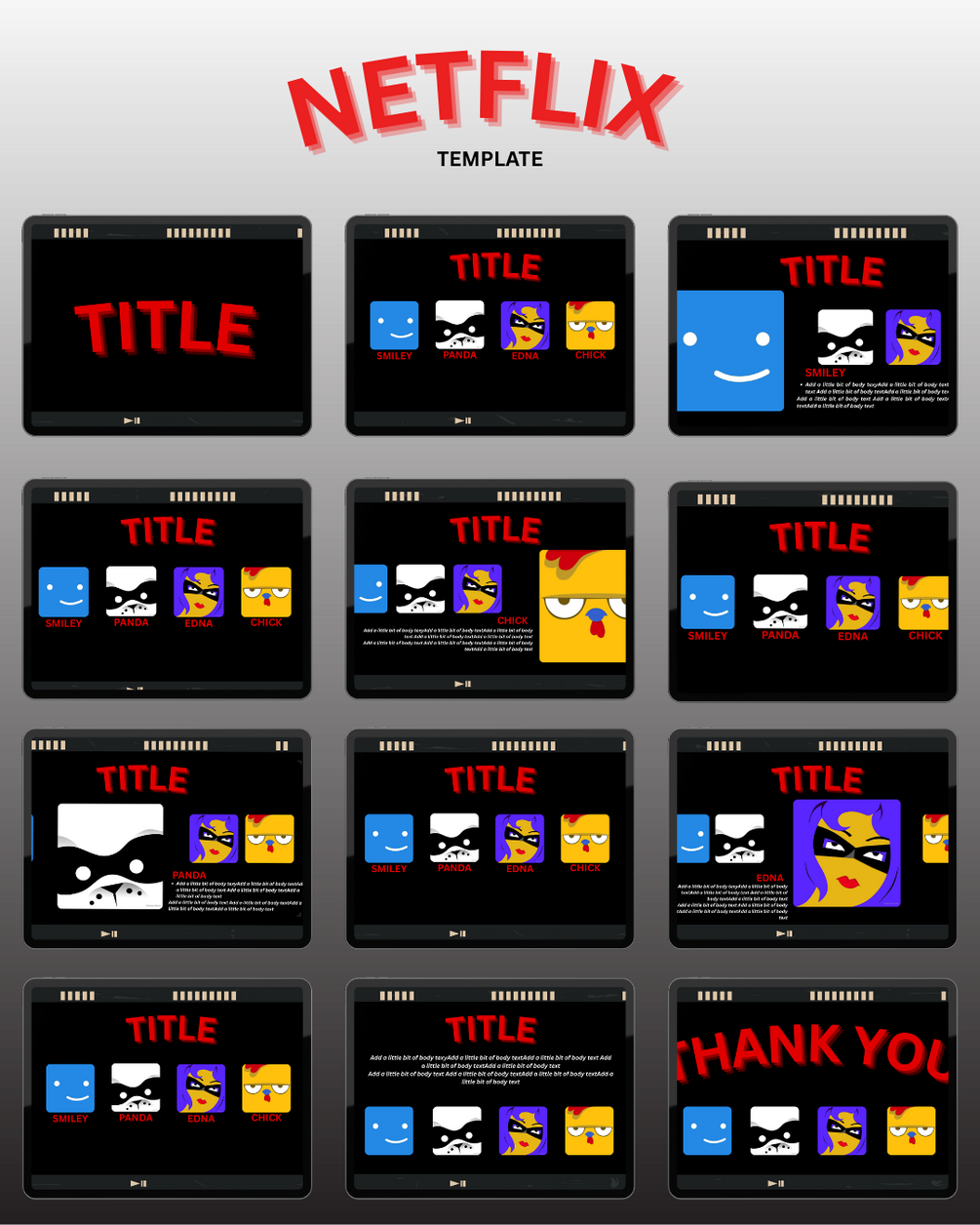 NETFLIX inspired template presentation