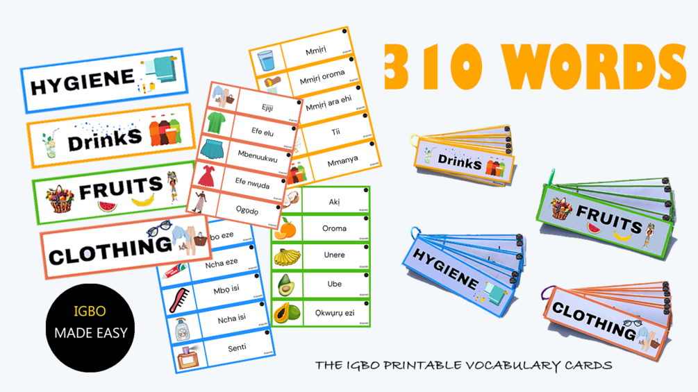 THE IGBO PRINTABLE VOCABULARY CARDS