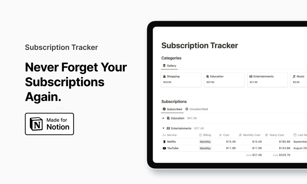 Subscription Tracker | OS