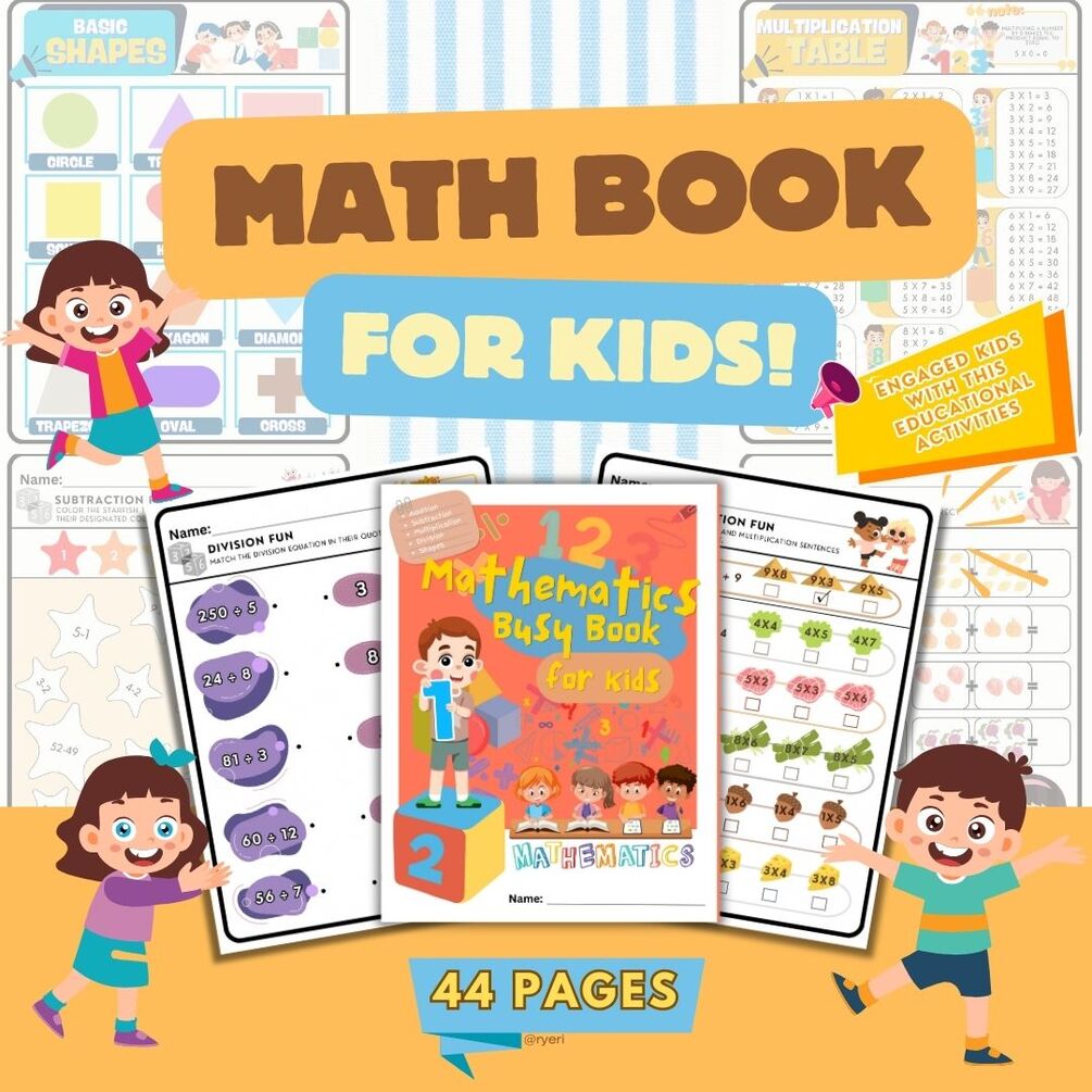 PRINTABLE MATHEMATICS BUSY BOOK for KIDS