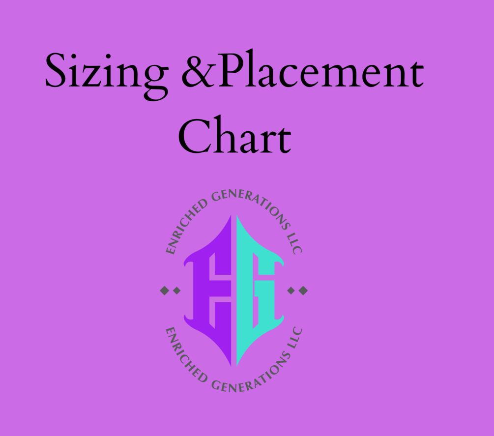 Sizing and Placement Chart