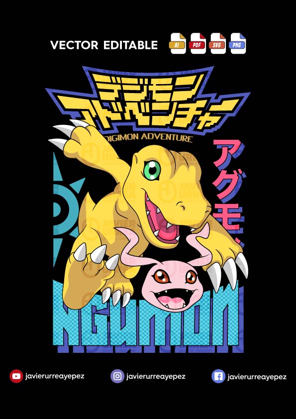 VECTOR-DIGIMON-AGUMON-01