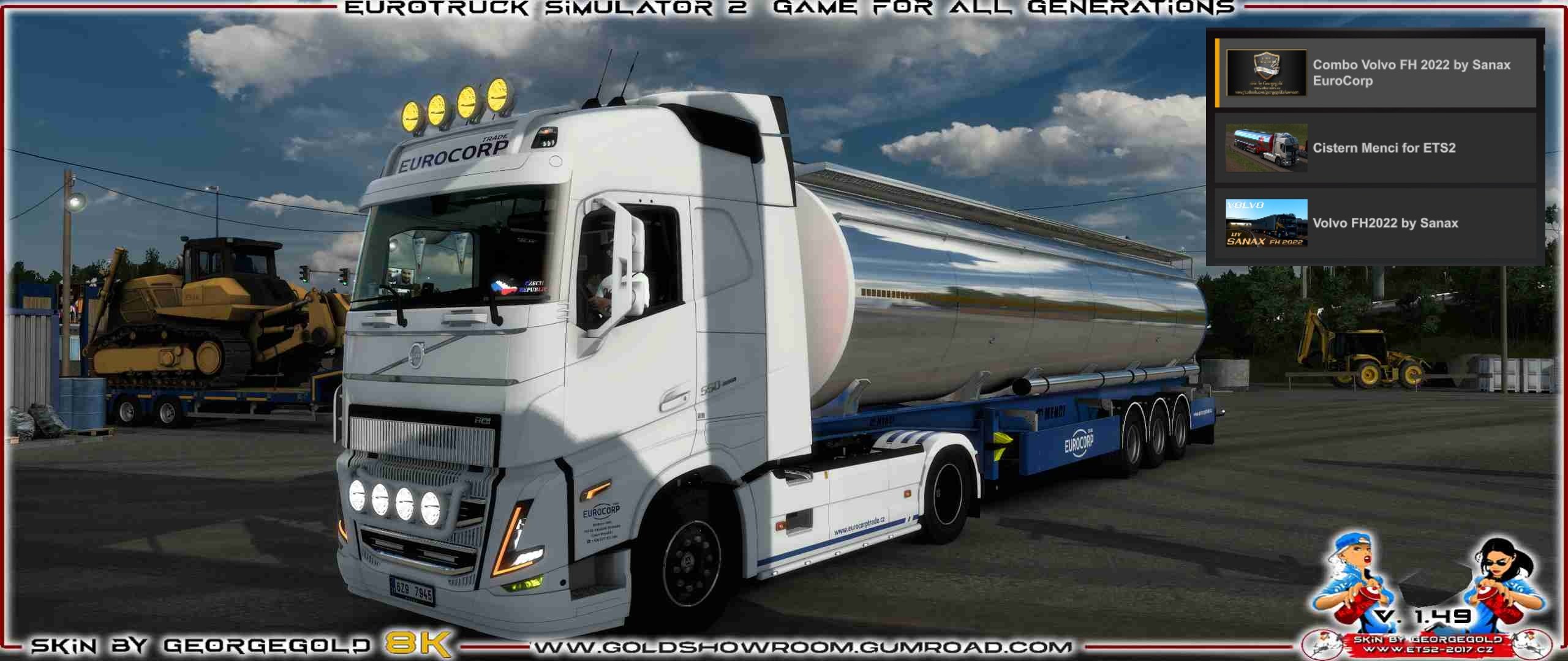 ETS 2 Skin Combo Volvo FH 2022 by Sanax EuroCorp