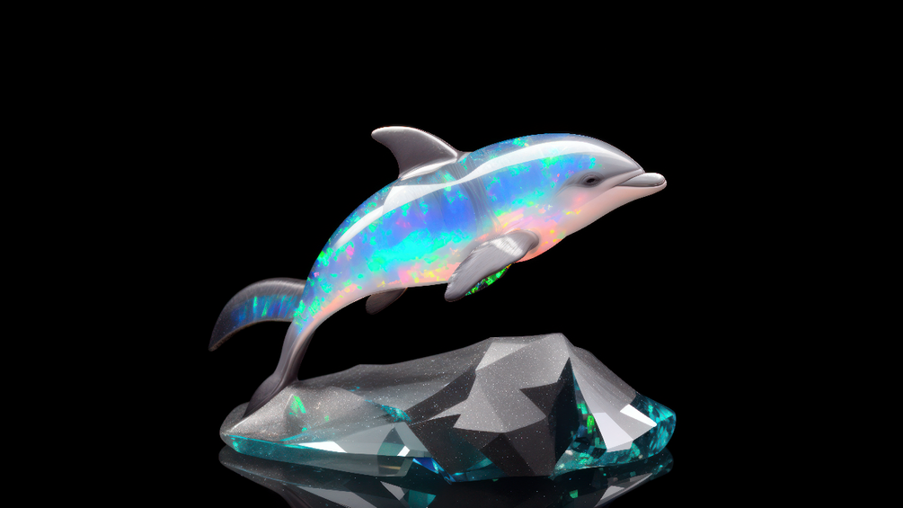 Opal Crystal Dolphin
