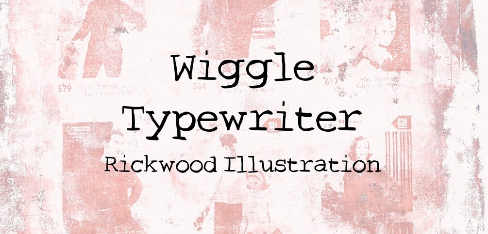 Wiggle Typewriter Font - Hand-drawn Homage to Courier - RickIllu