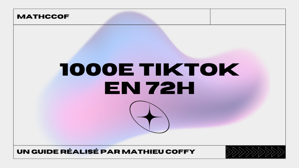 1000€ sur tiktok en 72H