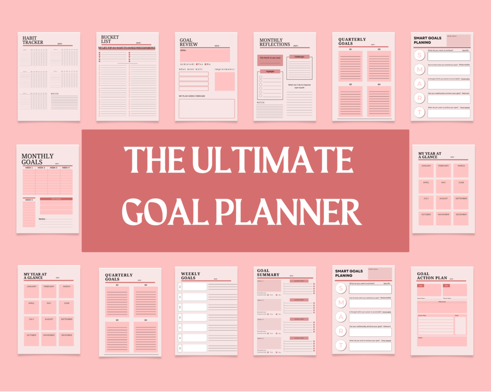 ULTIMATE Goal Planner BUNDLE - Goal Tracker, Smart Goal Setting ...