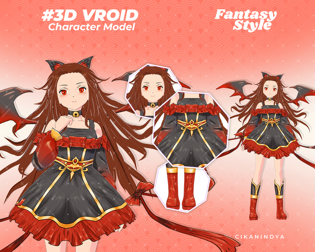 3D Vroid Character, Vroid, 3D, 3d Model Commission, 3d Model, Vtuber ...