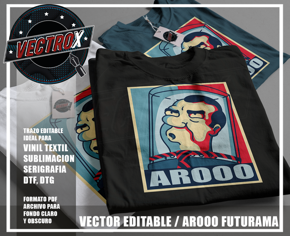 Vector Editable - Arooo Futurama