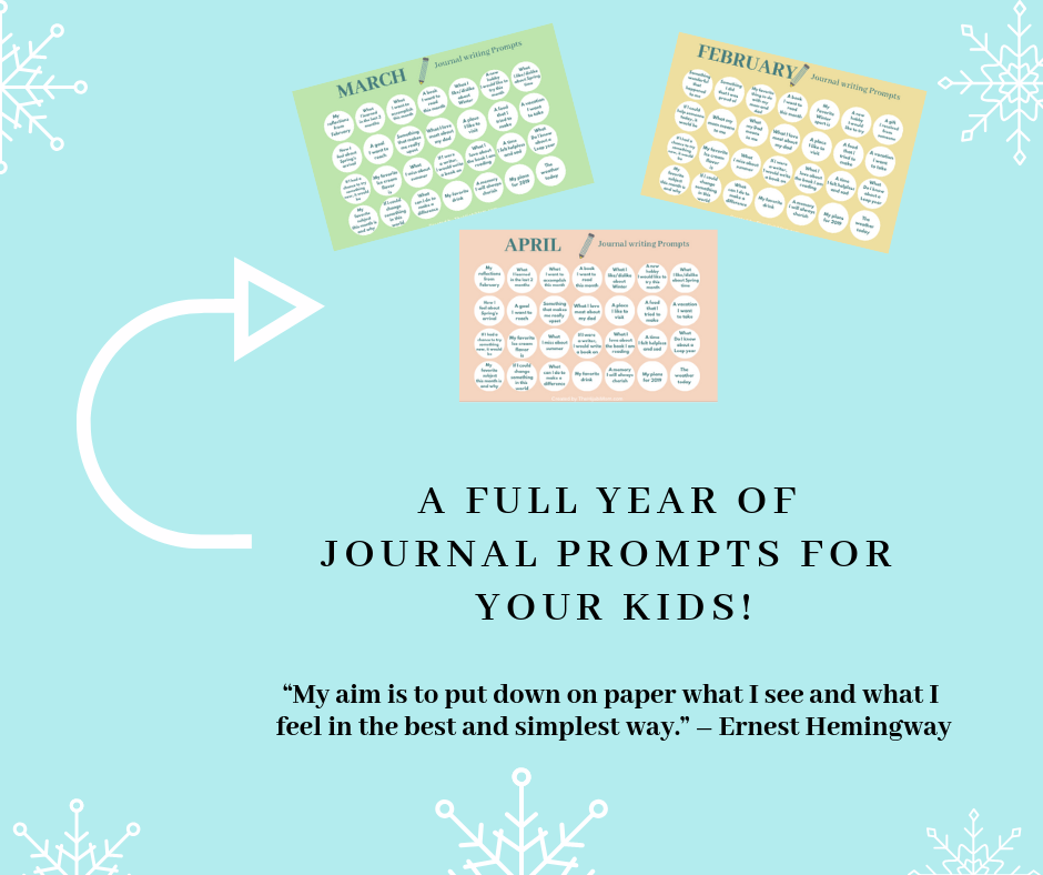 Journal Writing Prompts for Kids (12 Months)