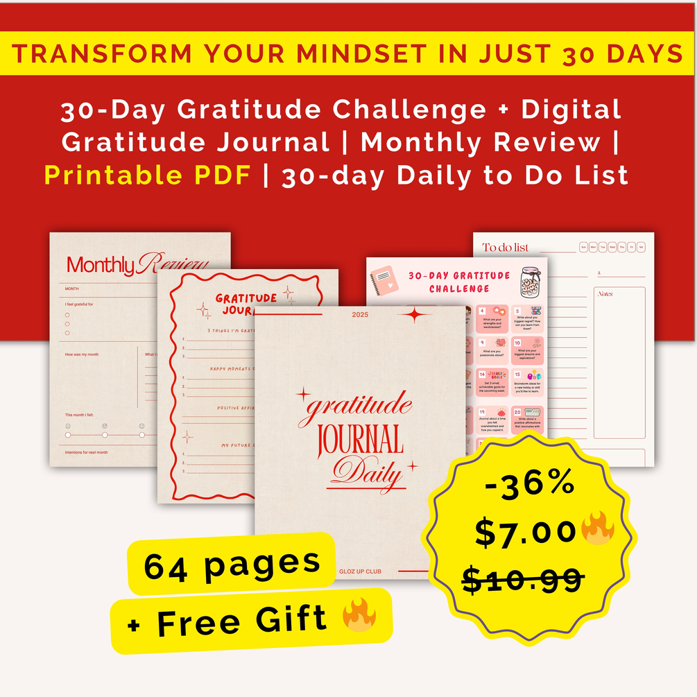 Transform Your Mindset in 30 Days | Complete Gratitude Journal ...