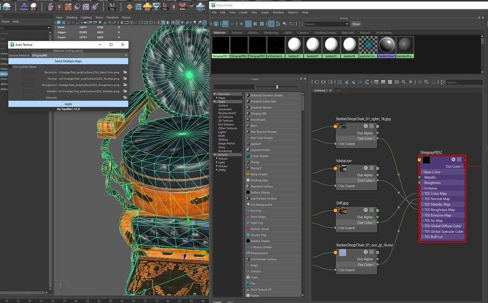Auto Texture Assignment Script for Maya