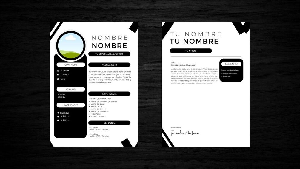 Curriculum Vitae / Estilo de diseño / Carta de presentación / Paginas ...